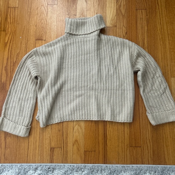 Sweaters | Cozy Tan Cropped Turtleneck Sweater | Poshmark